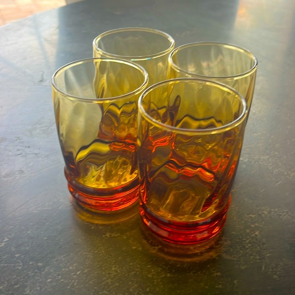 Libby | Dining | Vintage Libby Malibu Amber Small 35 Drinking Glasses ...